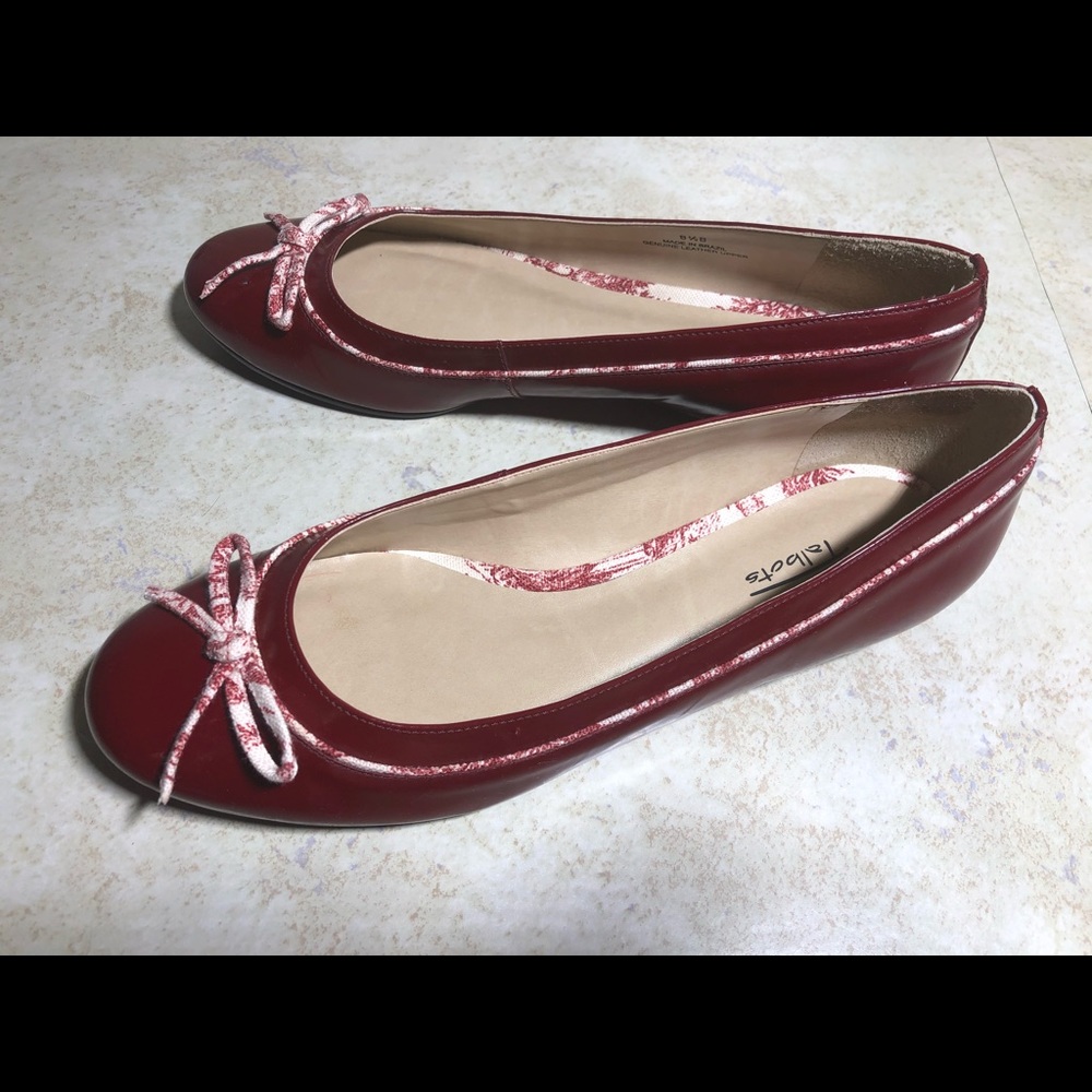 Talbots Maroon Patent Leather Ballet Flats - Gem